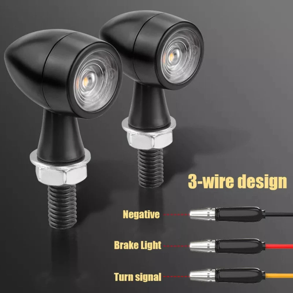 Mini LED REAR Turn Signals Black or Chrome Finish – Tricked Out Customs